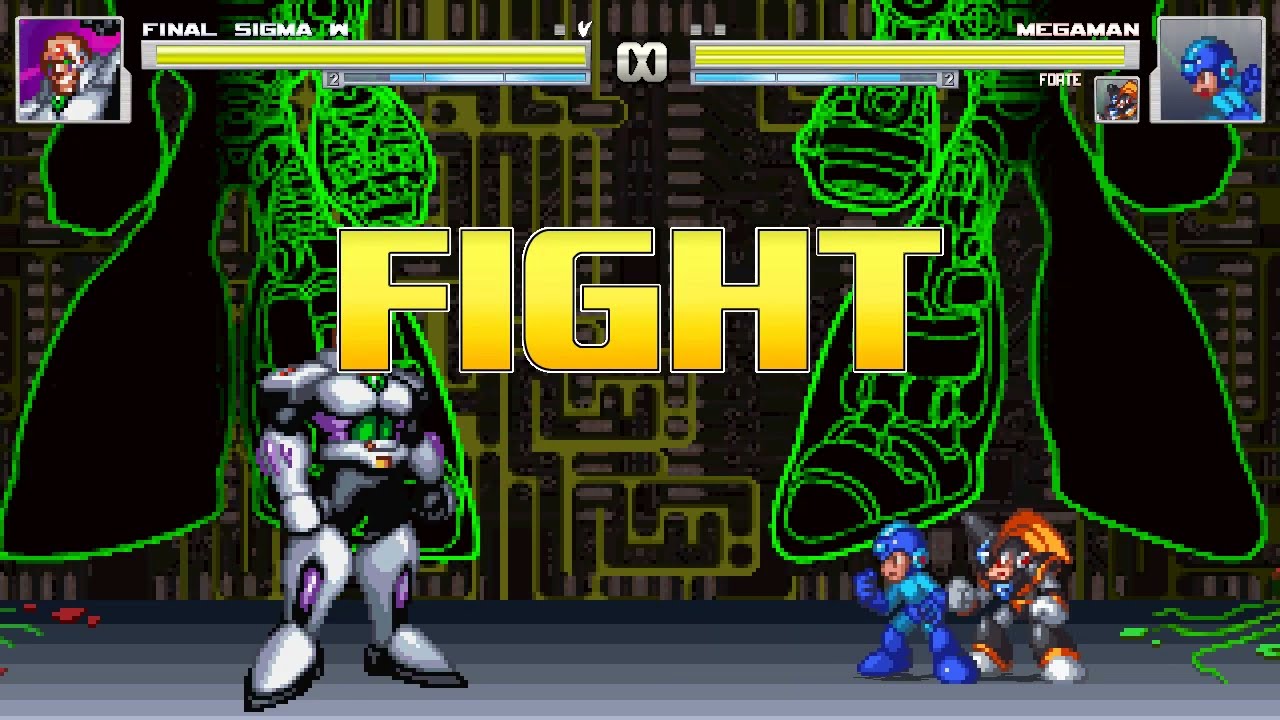 M.U.G.E.N. Final Sigma W vs Mega Man & Bass - YouTube