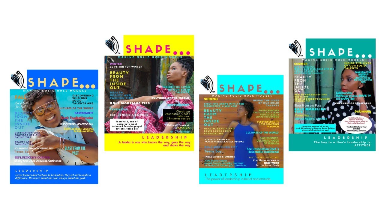 The SOLID SHAPE Cultural/Beauty Magazines; Issues 1,2,3 and 4: FALL ...