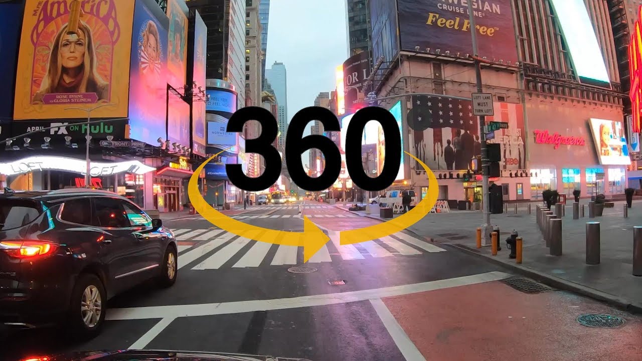 360° NYC State of Emergency : Midtown Manhattan Drive (March 28, 2020 ...