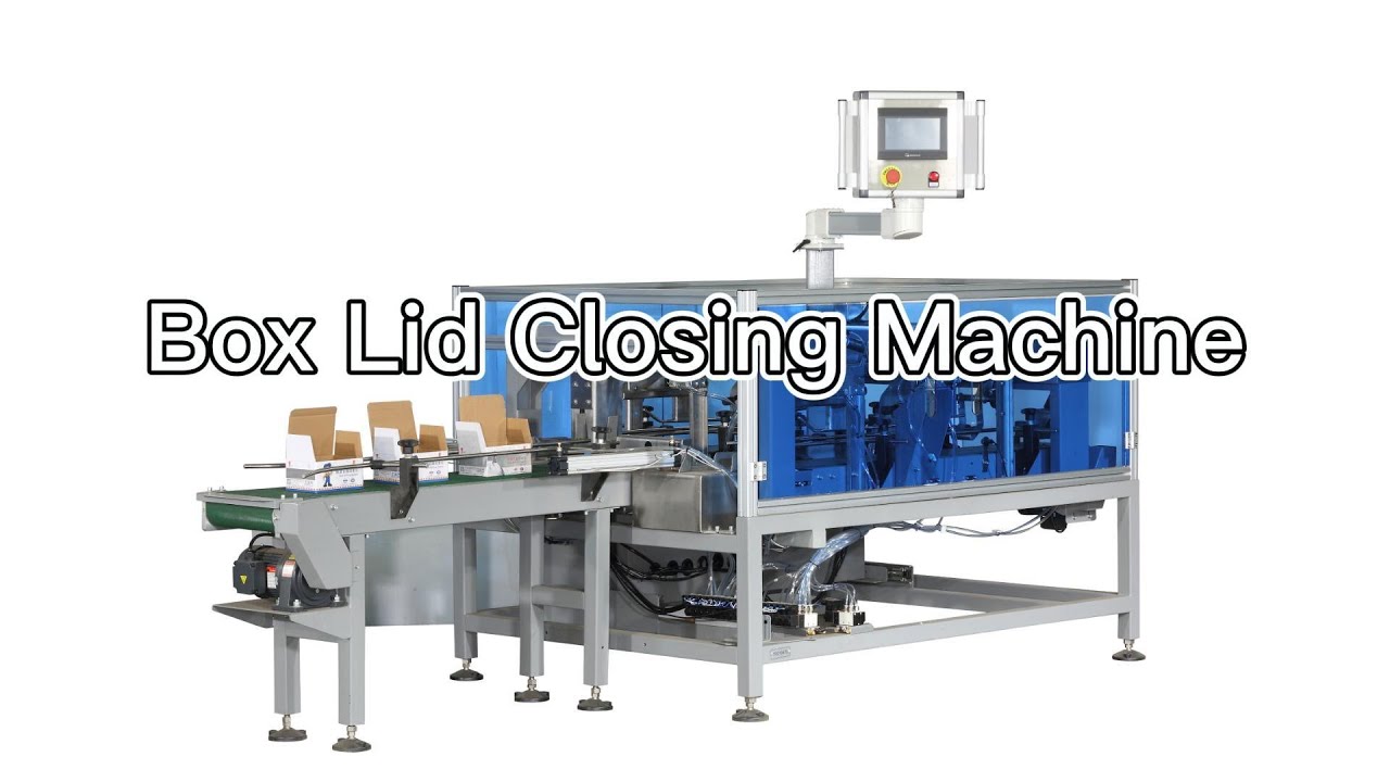 Box Lid Closing Machine--Focus Machinery - YouTube