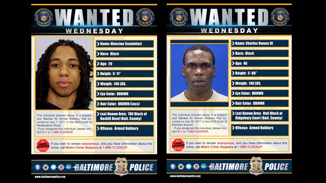 Wanted Wednesday - 08/23/2017 - YouTube