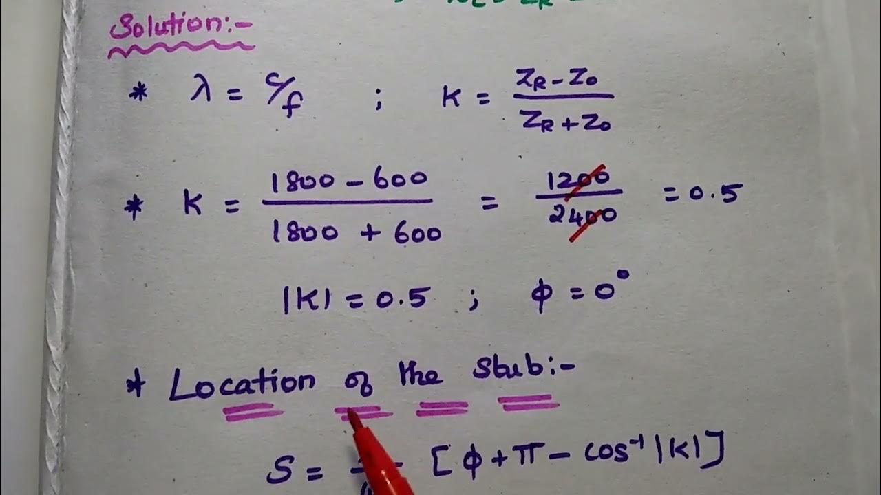 TLRF - 03 - Problem in Single Stub Matching - TLRF in Tamil - EC3551 - EC8651 - YouTube