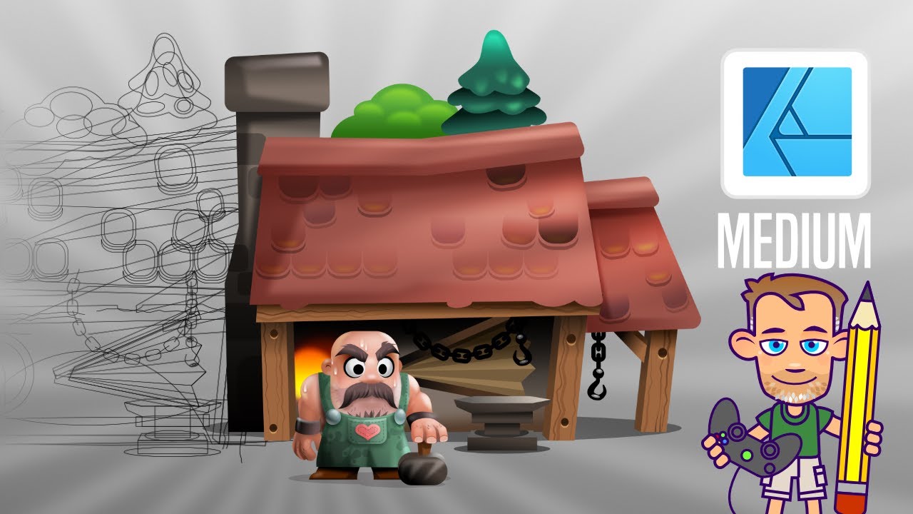 Affinity Designer - Timelapse - Game Art Creation - Design props for ...