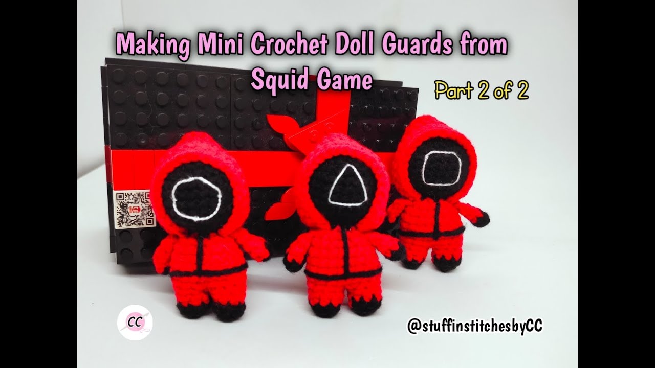 Amigurumi | Making Mini Crochet Doll Guards from Squid Game (Part 2 of ...