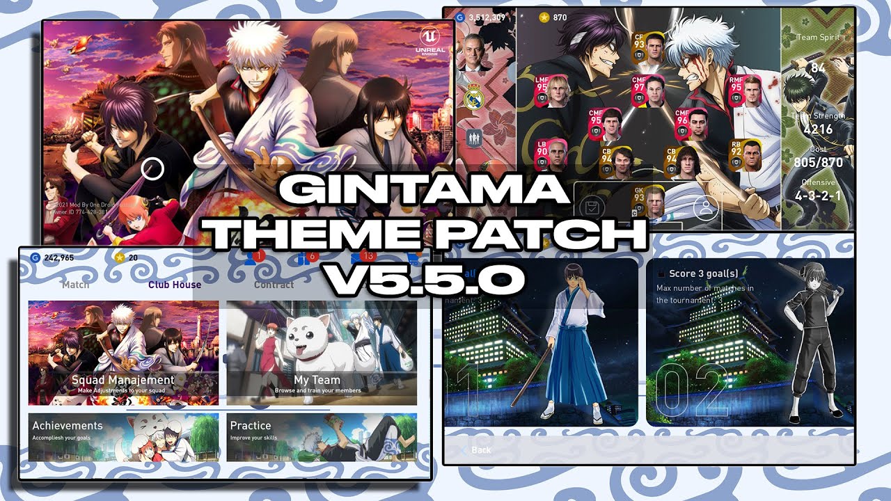 Gintama Theme Patch PES 21 Mobile | v5.5.0 - YouTube