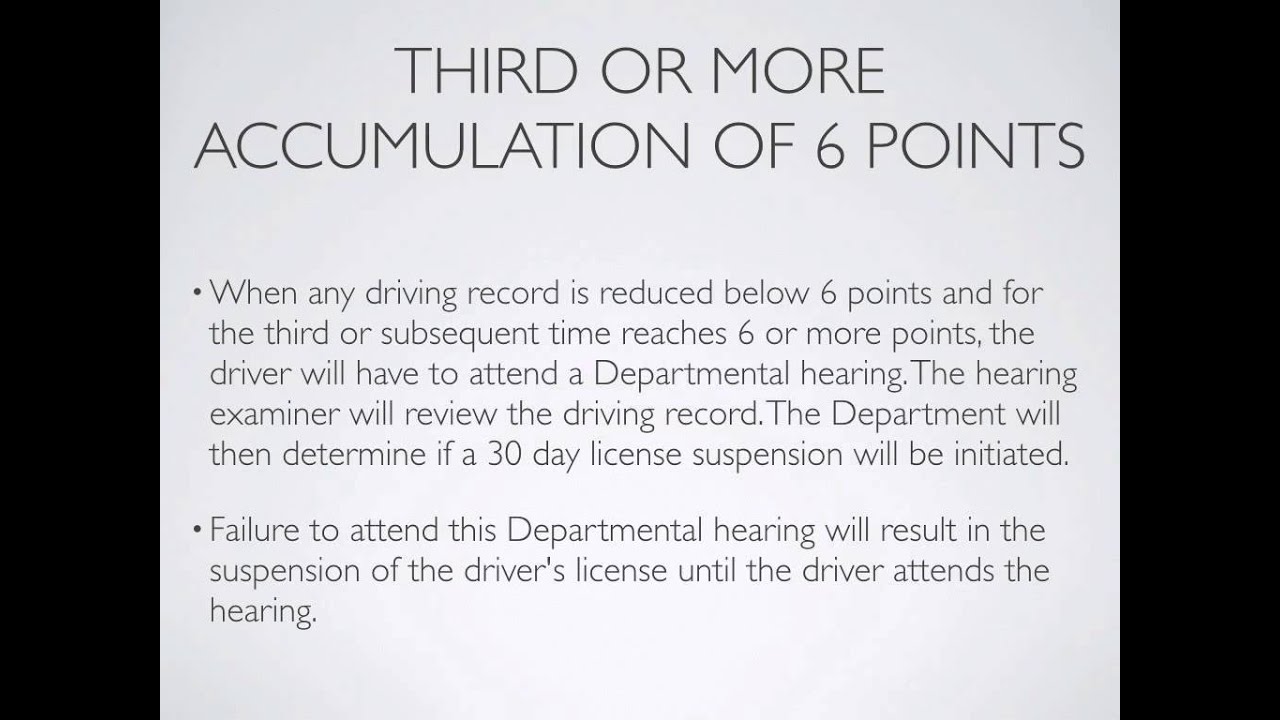PennDot Point System - YouTube