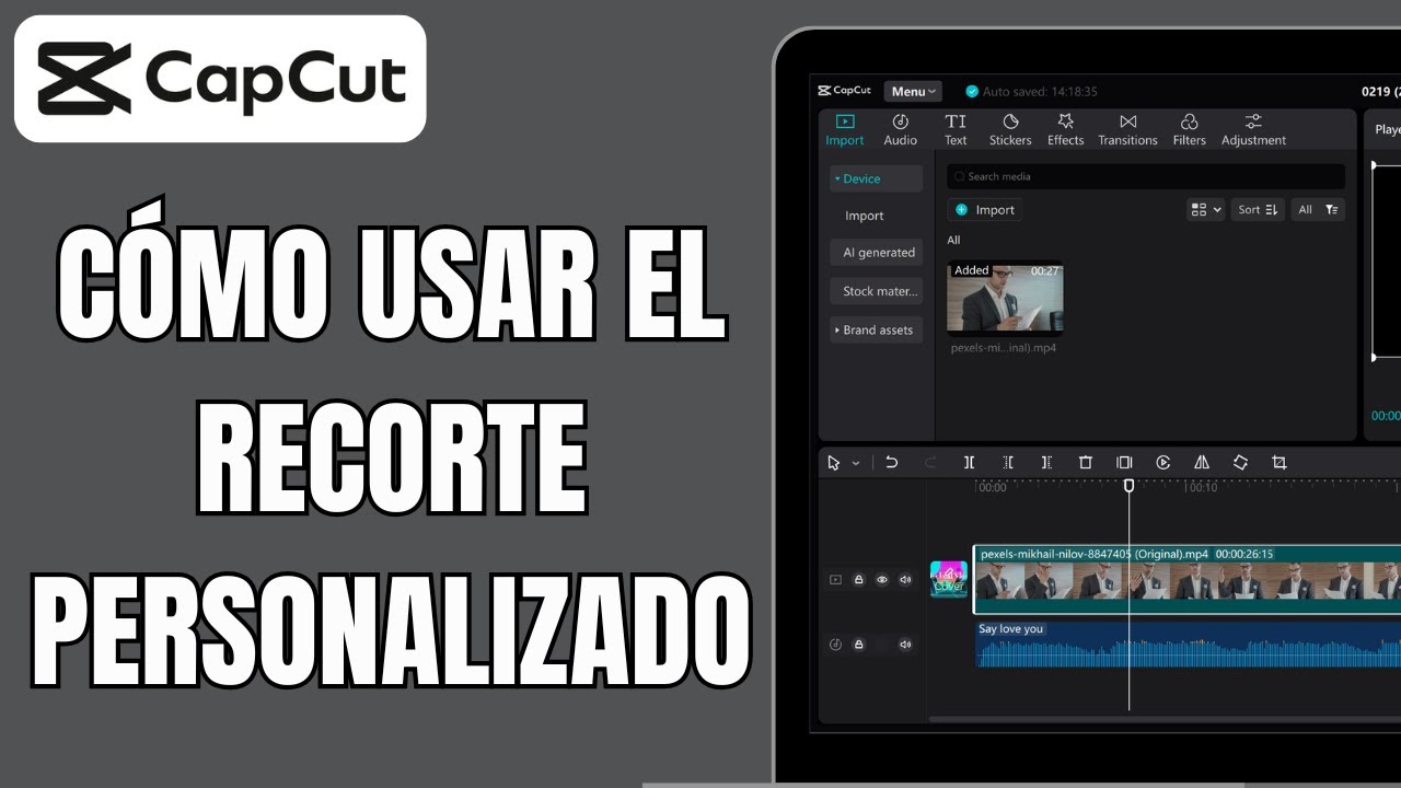 Cómo Usar El Recorte Personalizado En CapCut PC - YouTube