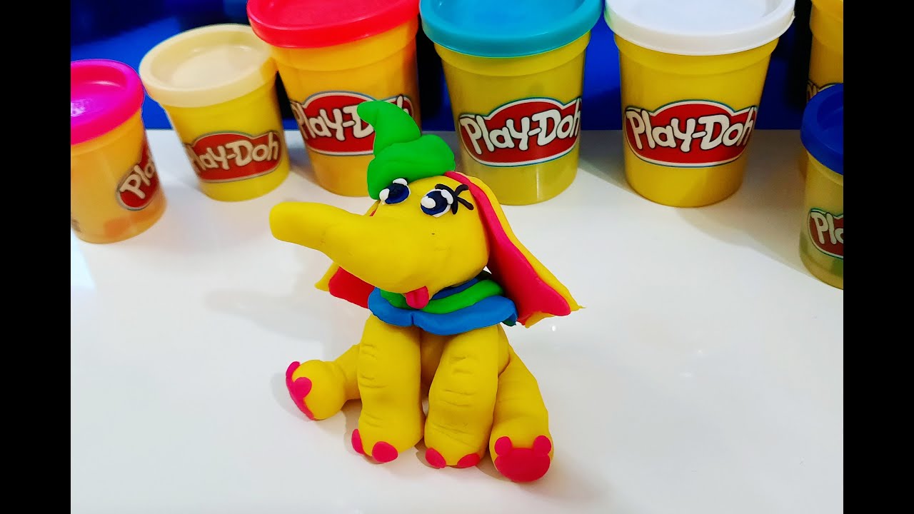 playdoh oyun hamuruyla fil nasıl yapılır/ how to make playdough ...