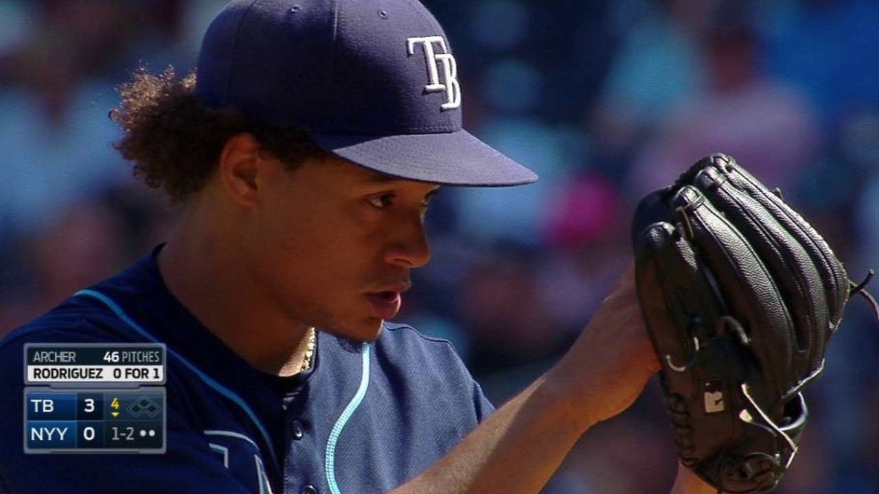TB@NYY: Archer fans A-Rod to end the frame - YouTube