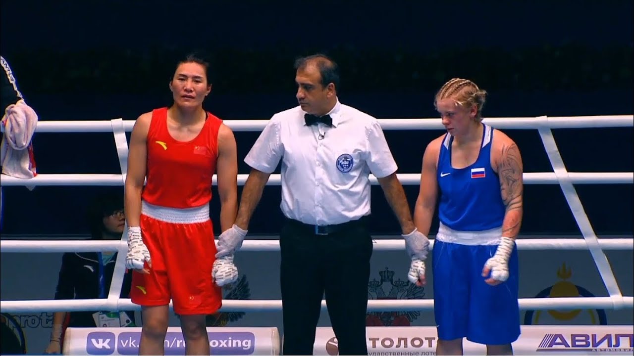 Semifinals (W64kg) DOU Dan (CHN) vs DYNNIK Ekaterina (RUS) / AIBA WWCHs ...