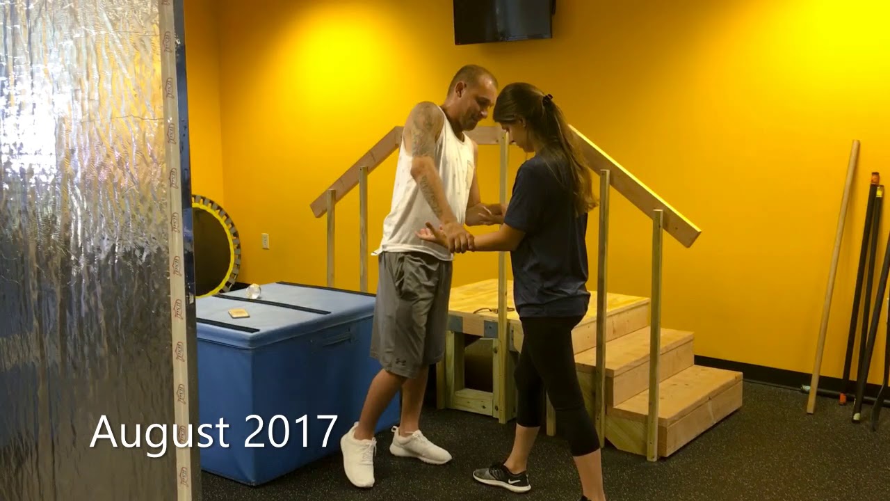 Vlasto walking after C4-C6 Spinal Cord Injury - YouTube