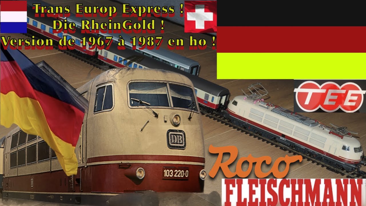 Trans-europ-express Die Rheingold DB 🇩🇪 Ho Fleischmann/Roco. - YouTube