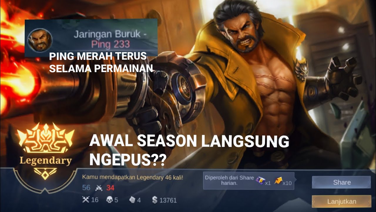 AWAL SEASON LANGSUNG NGEPUS//PING MERAH TERUS SELAMA PERMAINAN - YouTube