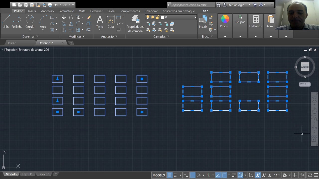 AutoCAD 05 - Matriz Retangular e Matriz Polar - YouTube