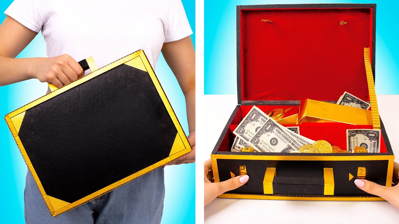 Assemble A Reliable Cardboard Suitcase For Storing Money - YouTube