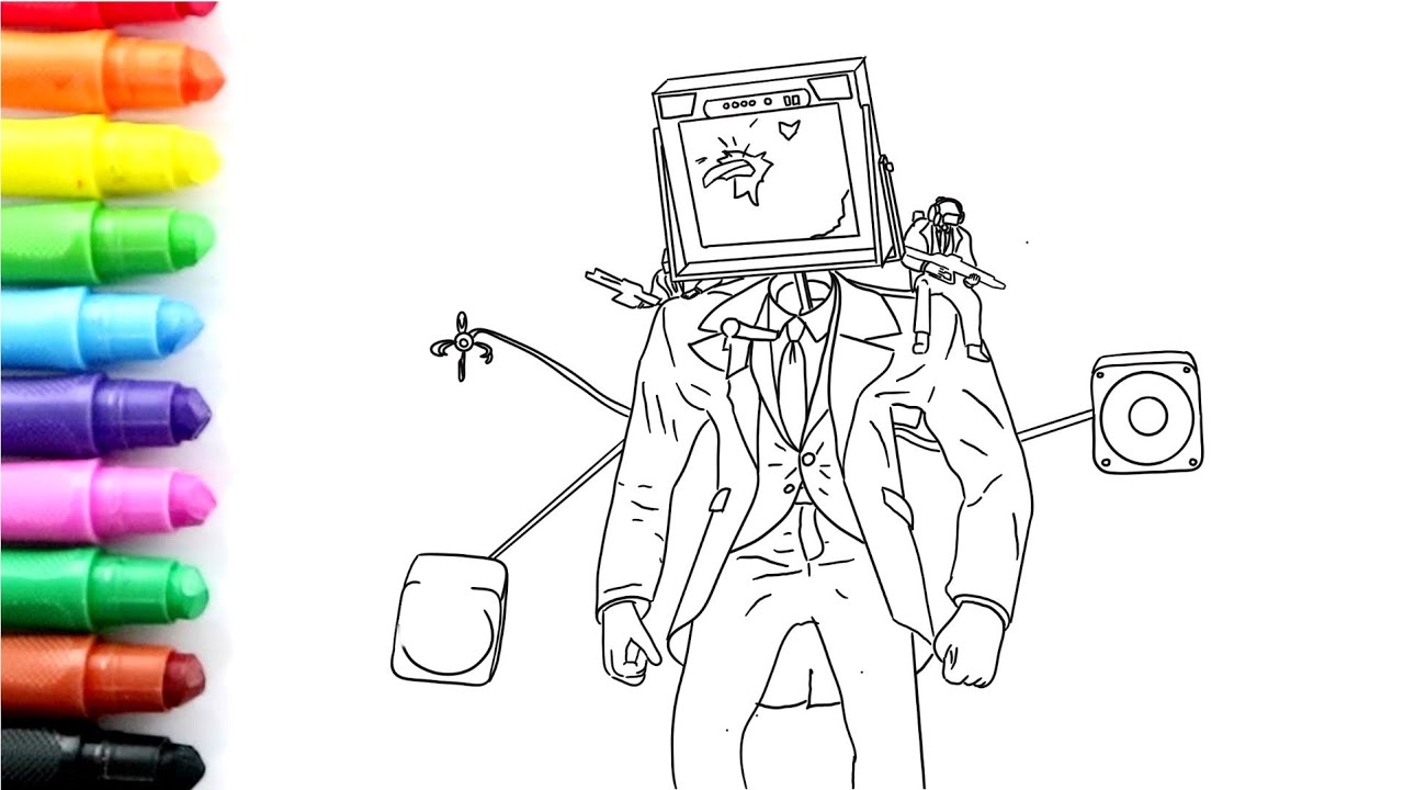 How To Draw Broken LARGE TVMAN (SKIBIDI TOILET 70) - YouTube