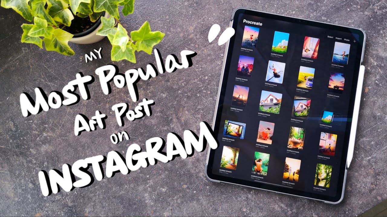 How I Created My Most Popoluar Art Post On Instagram | Normal Speed ...