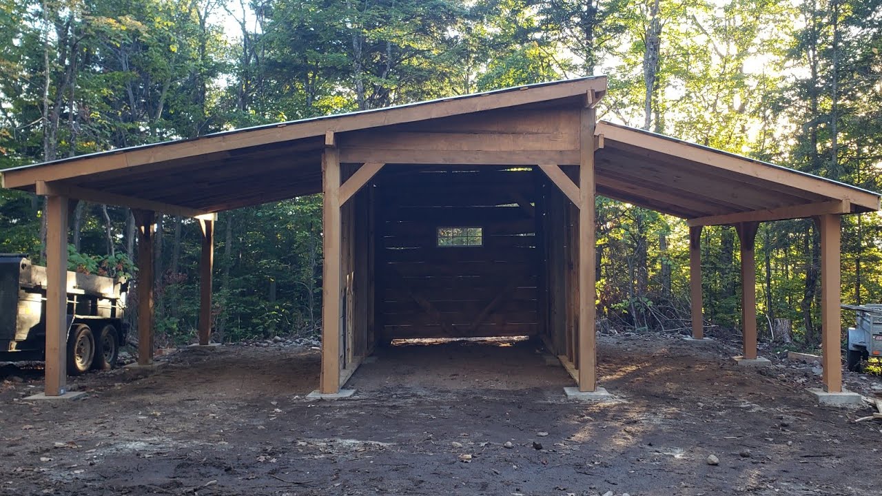 Building a Rustic Equipment Storage Shed - YouTube