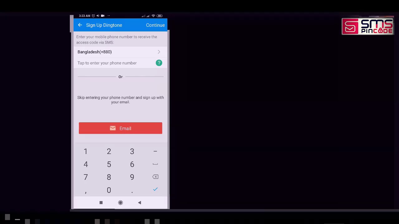 Dingtone app verification by using smspincode - YouTube