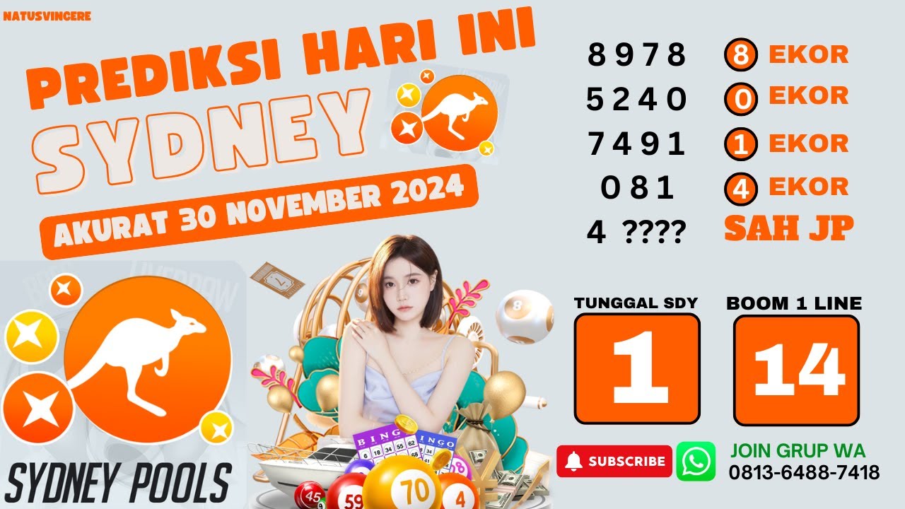 PREDIKSI SIDNEY HARI INI 30 NOVEMBER 2024 | BOCORAN TOGEL SYDNEY HARI INI | RUMUS EKOR SIDNEY ...