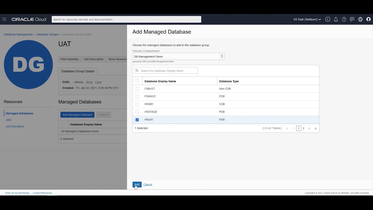 OCI Database Management Service: Create and Use Database Groups - YouTube