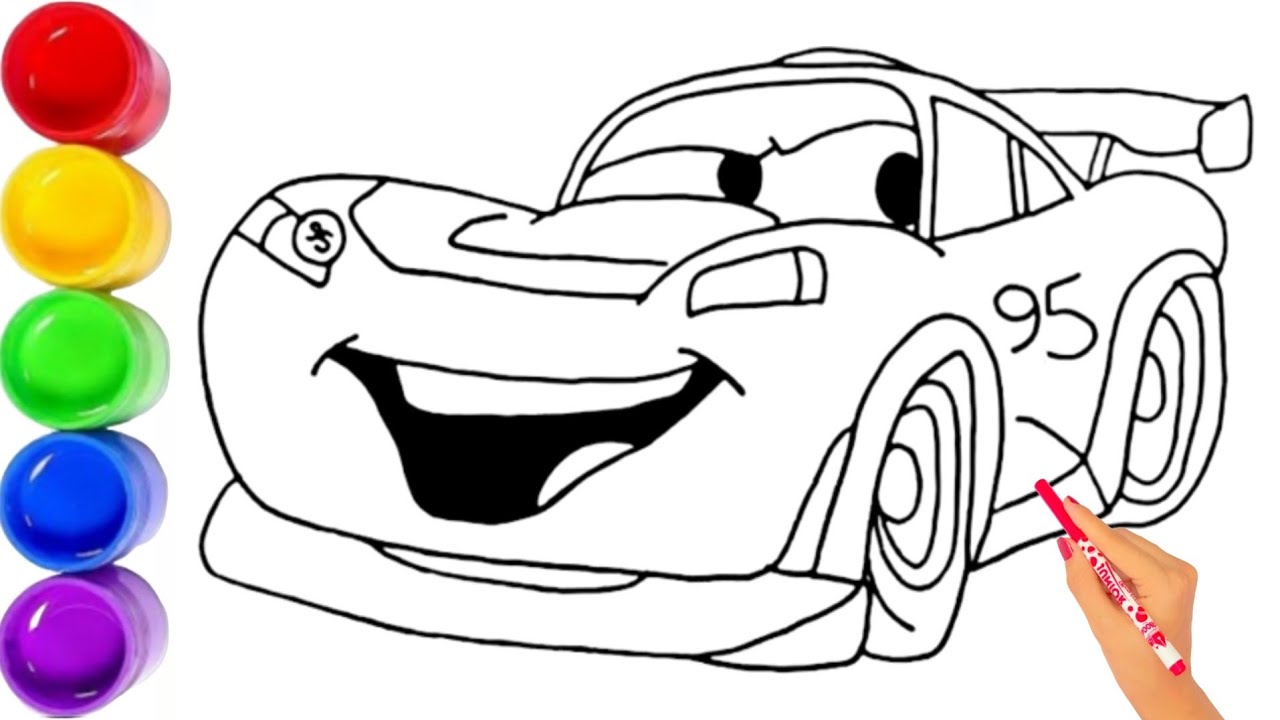 Lightning McQueen Drawing Tutorial 🚘🖍 How To Draw Disney Pixar Cars ...