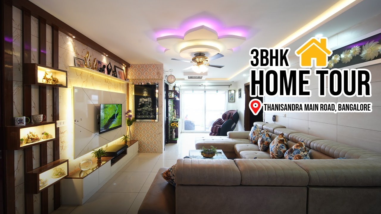 "Exquisite 3 BHK Home Tour with Interior Design | Bangalore - Hemanth ...