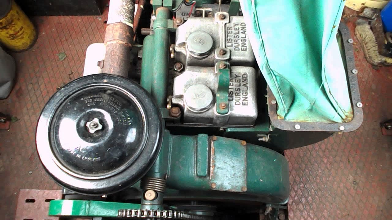 Lister HA2 Narrowboat Sculptor Engine 'Ole view - YouTube