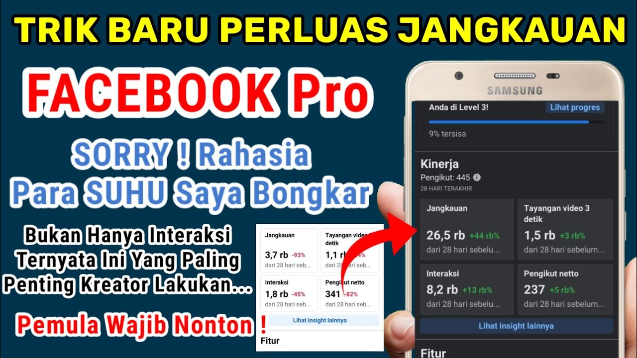 TERBARU CARA MENINGKATKAN JANGKAUAN FB PRO, CARA MENAIKAN JANGKAUAN DI ...