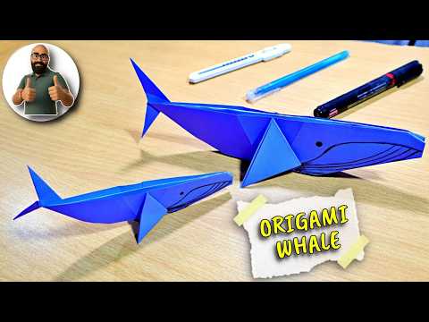 origami whale | origami whale tutorial | origami blue whale
