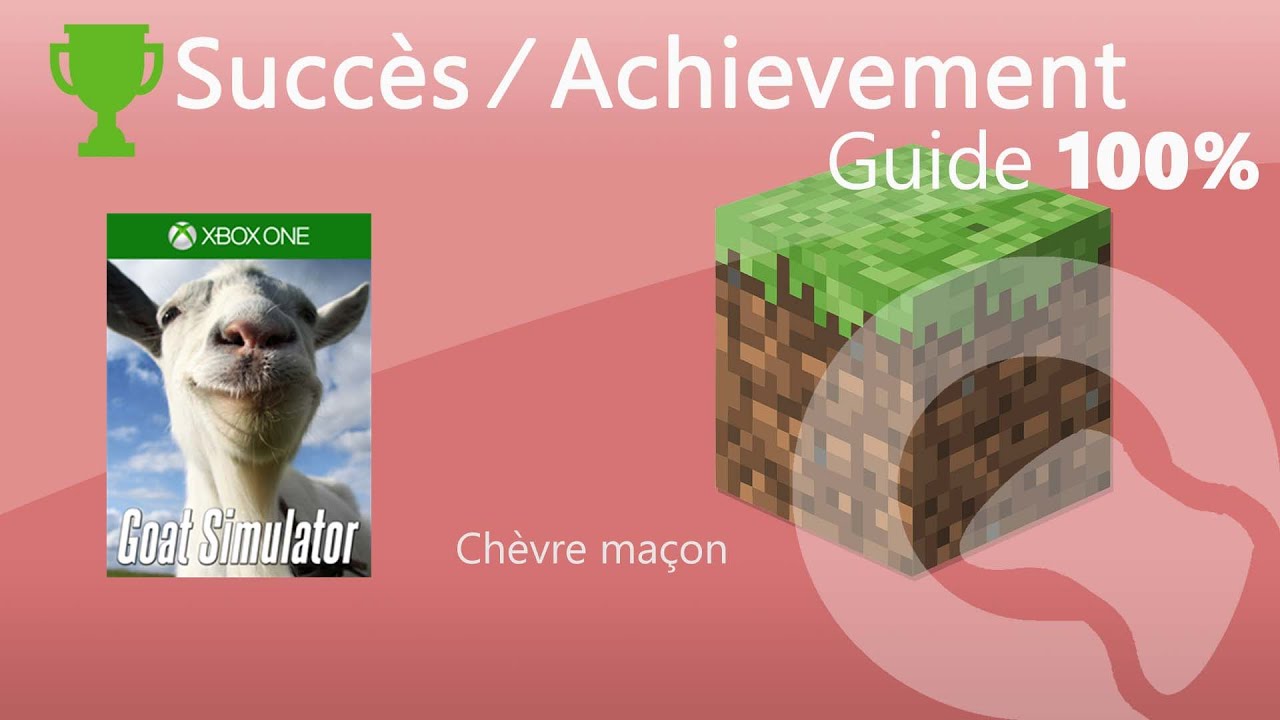 Goat Simulator - Xbox One / PS4 Achievement - Trophies Chèvre maçon ...