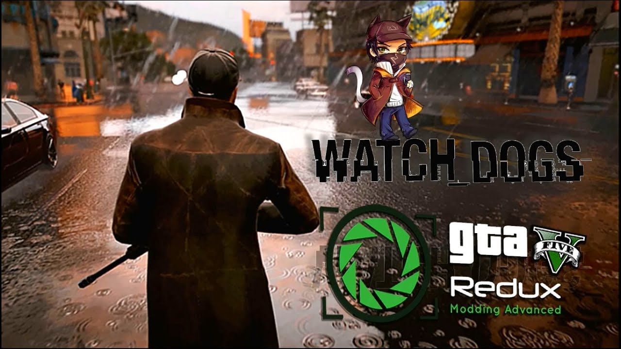 GTA V REDUX - WATCH DOGS ULTRA REALISTIC SKIN MOD !!! - YouTube