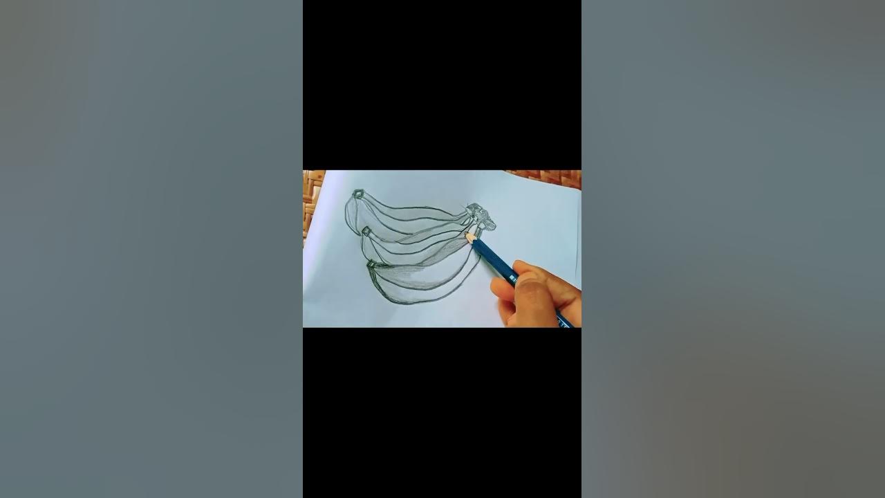 #how to draw pencil a banana🍌#পেনসিল দিয়ে কলার ছবি আঁকা শিখি #pencel ...