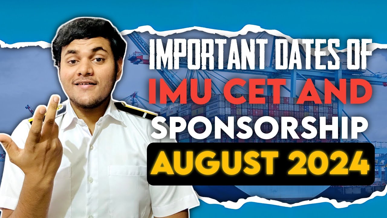 Important dates of IMU CET and Sponsorship | Forms | August 2024 ...