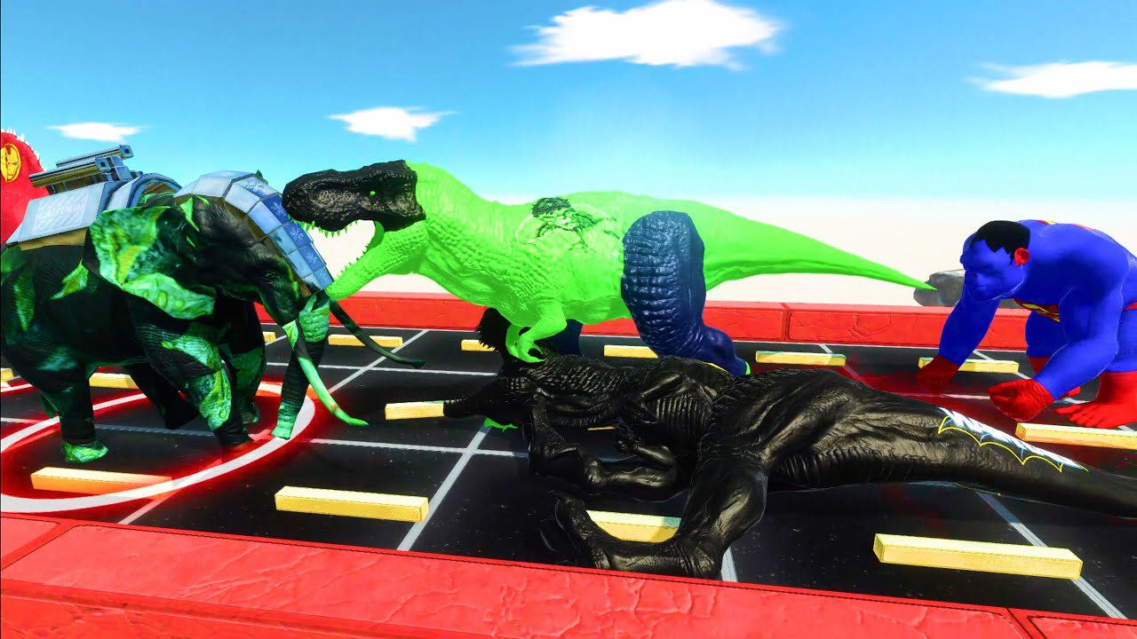 T-rex and Goro kill all dinosaurs ARBS - YouTube
