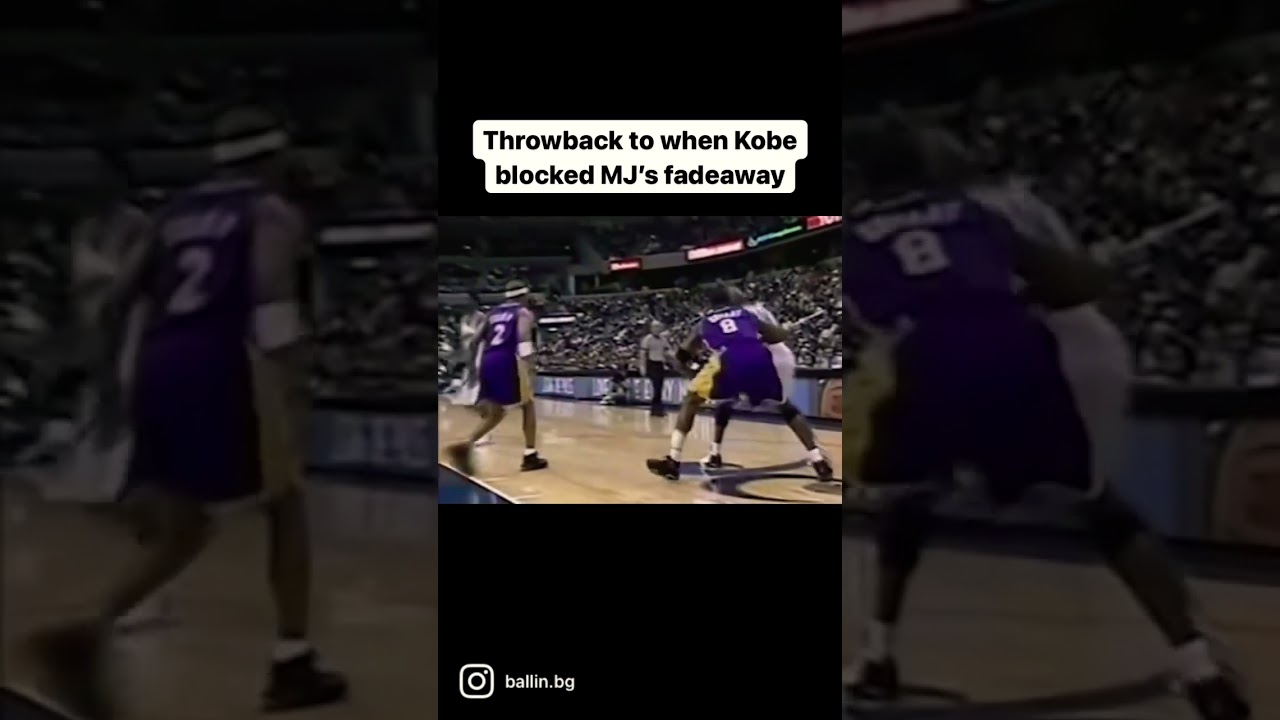 Kobe BLOCKS Jordan’s fadeaway🐍 #kobebryant #michaeljordan #mamba - YouTube