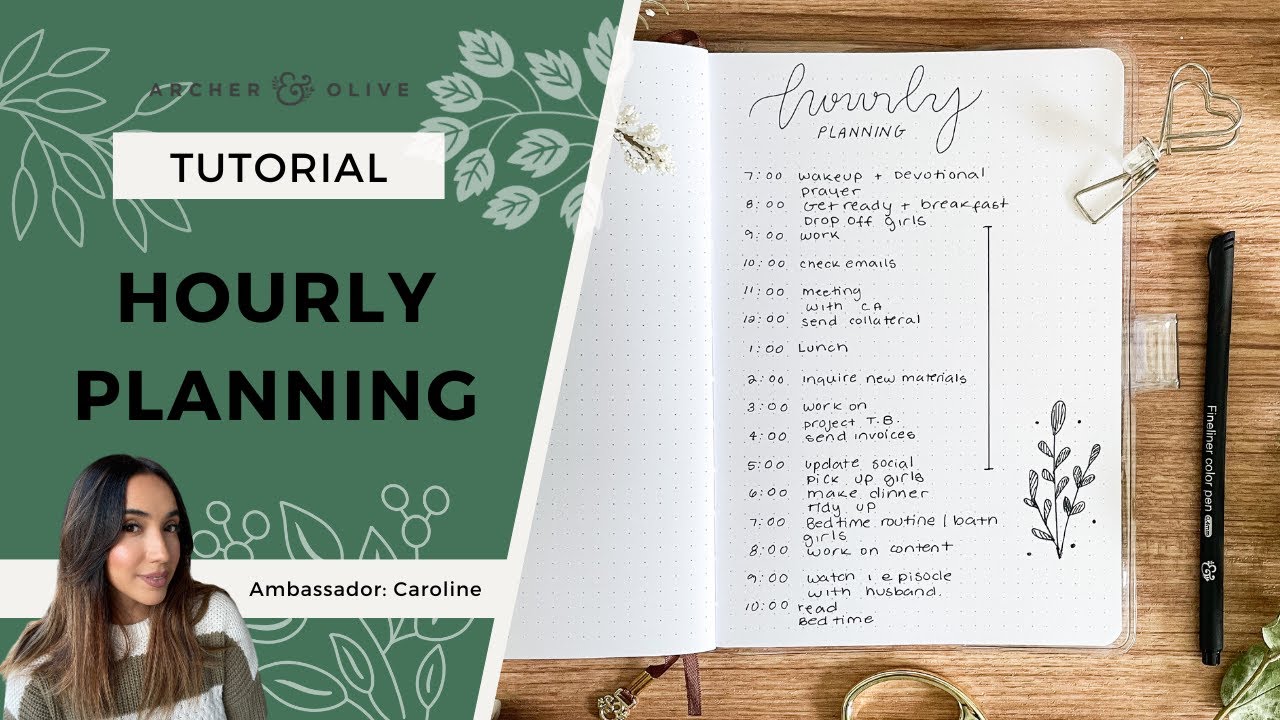 How & Why To Try Hourly Planning | Planning Spread Ideas - YouTube