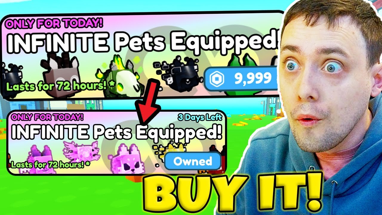 I BUY INFINITE PETS EQUIPPED GAMEPASS in PET SIMULATOR X! APRIL FOOLS ...