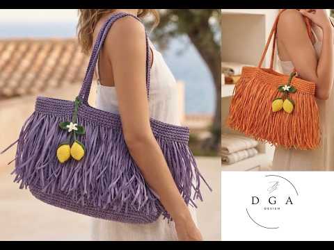 RAFYA İP İLE PÜSKÜLLÜ OMUZ ÇANTASI / TASSELED  RAFFİA SHOULDER BAG