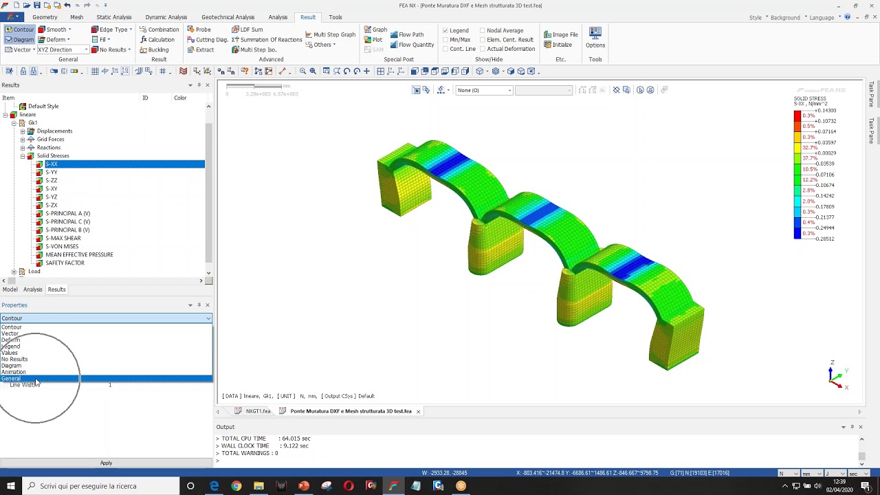 Midas FEA NX | Come si leggono i risultati in FEA NX? - YouTube