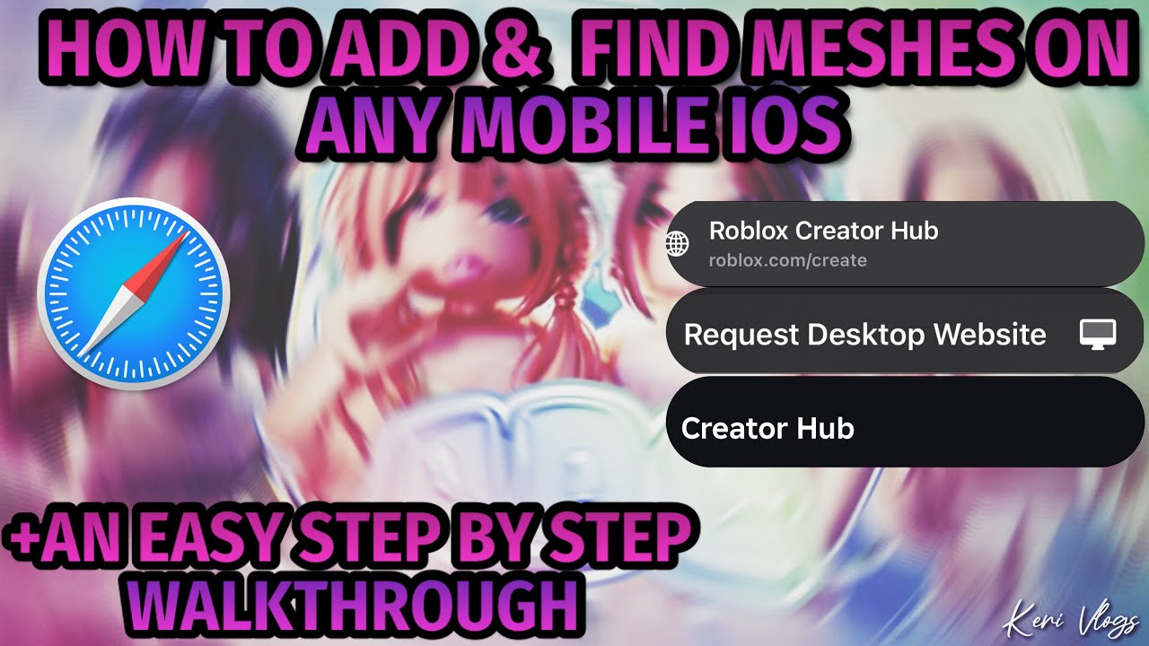 How to Find and Add Meshes on Roblox Dance Moms (IOS) - YouTube
