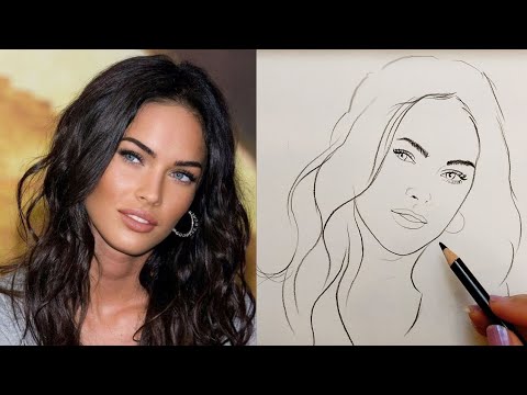 Megan Fox | How To Draw a Realistic Portrait | Graphite Powder and ...