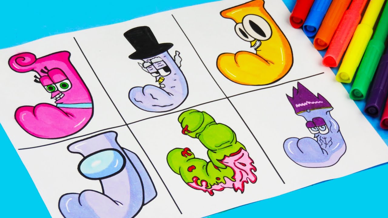 Alphabet Lore J But All Version Coloring Pages , Drawing And Coloring ...