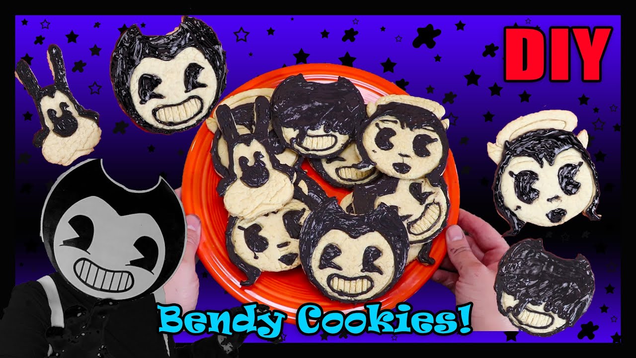 How To Bake and Decorate Bendy and the Ink Machine Sugar Cookies - DIY ...