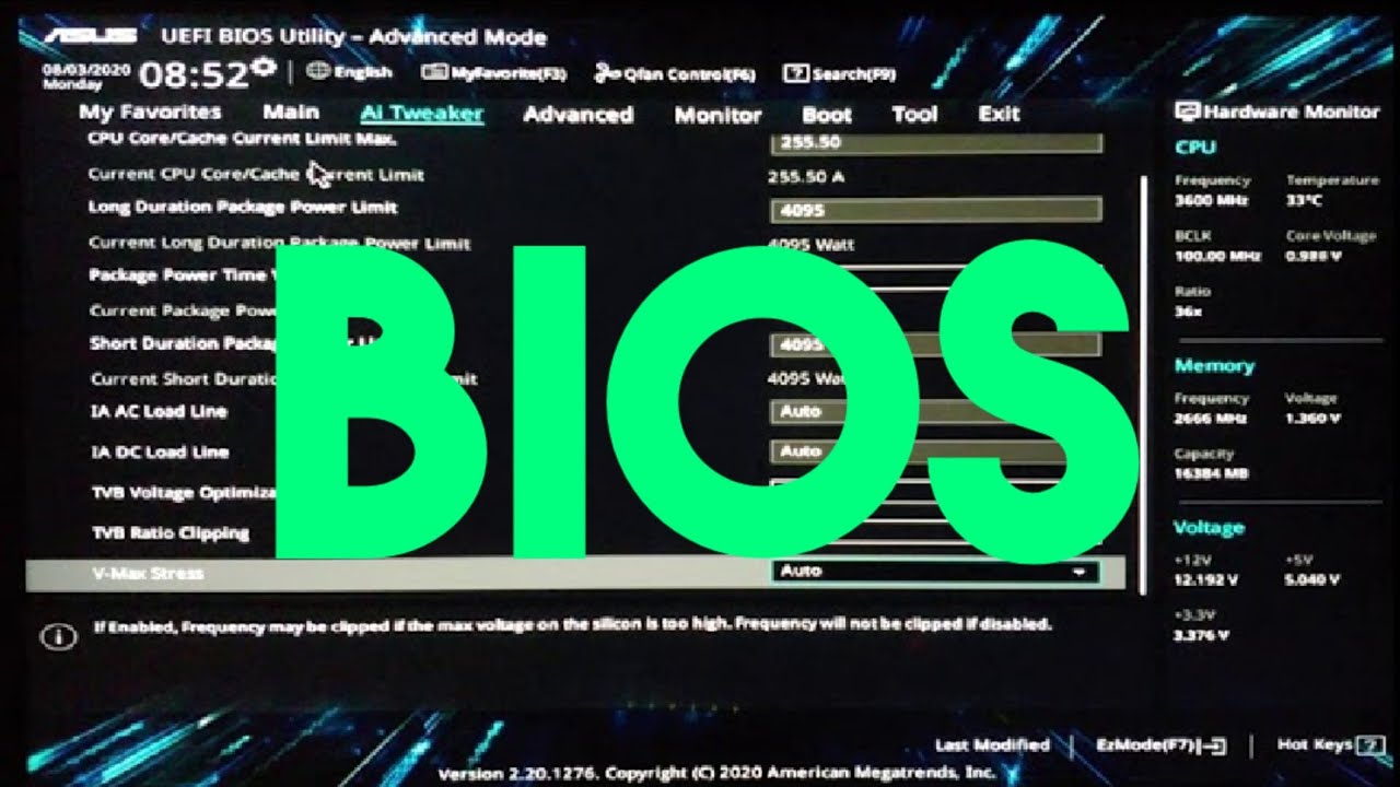 Quick Overview Asus Prime B460 Plus ATX motherboard Bios for 10th gen intel cpu's - YouTube