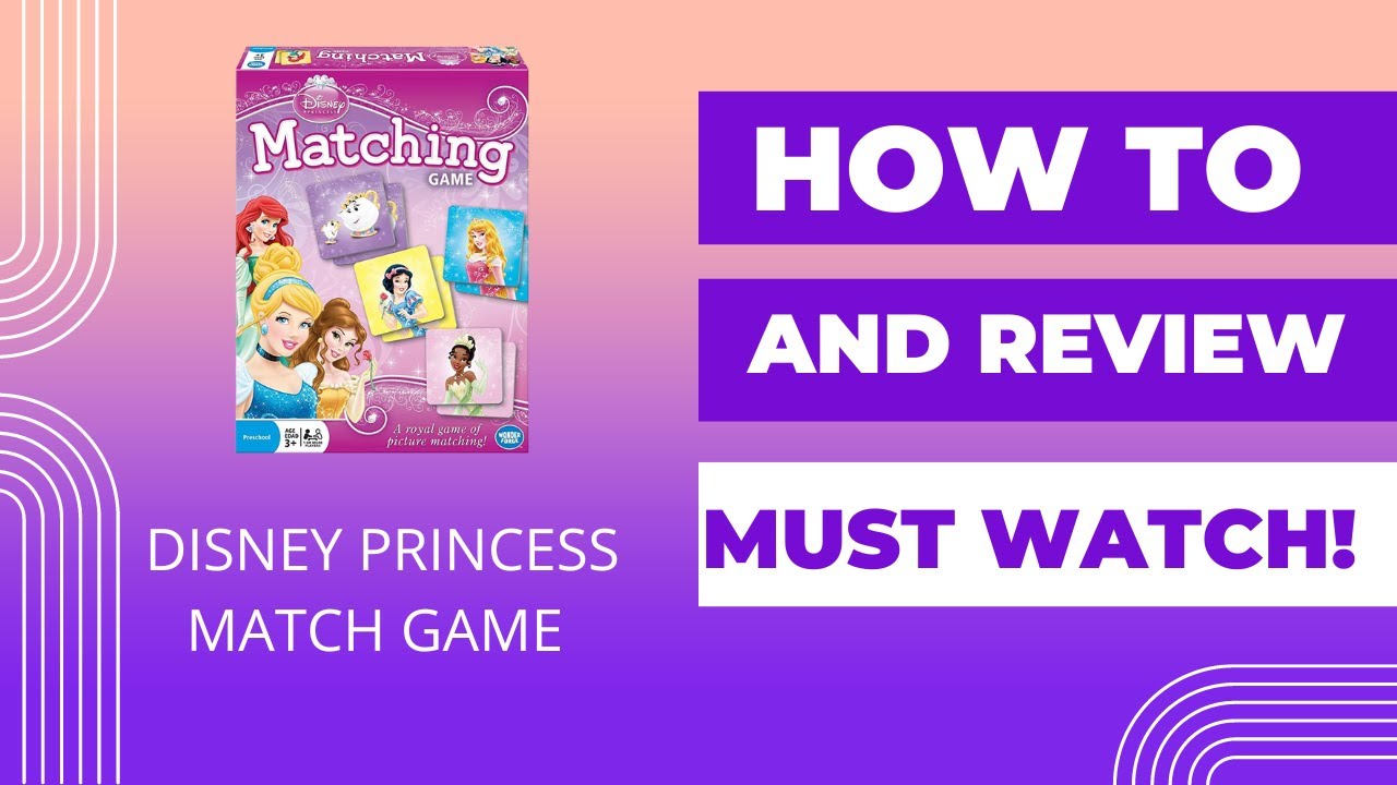 Unboxing Disney Princess Matching Game - YouTube