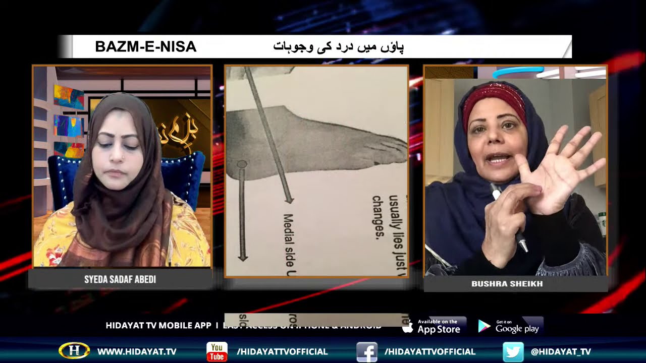BAZME NISA WITH SYEDA SADAF ABEDI || GUEST: BUSHRA SHEIKH || پاؤں میں ...