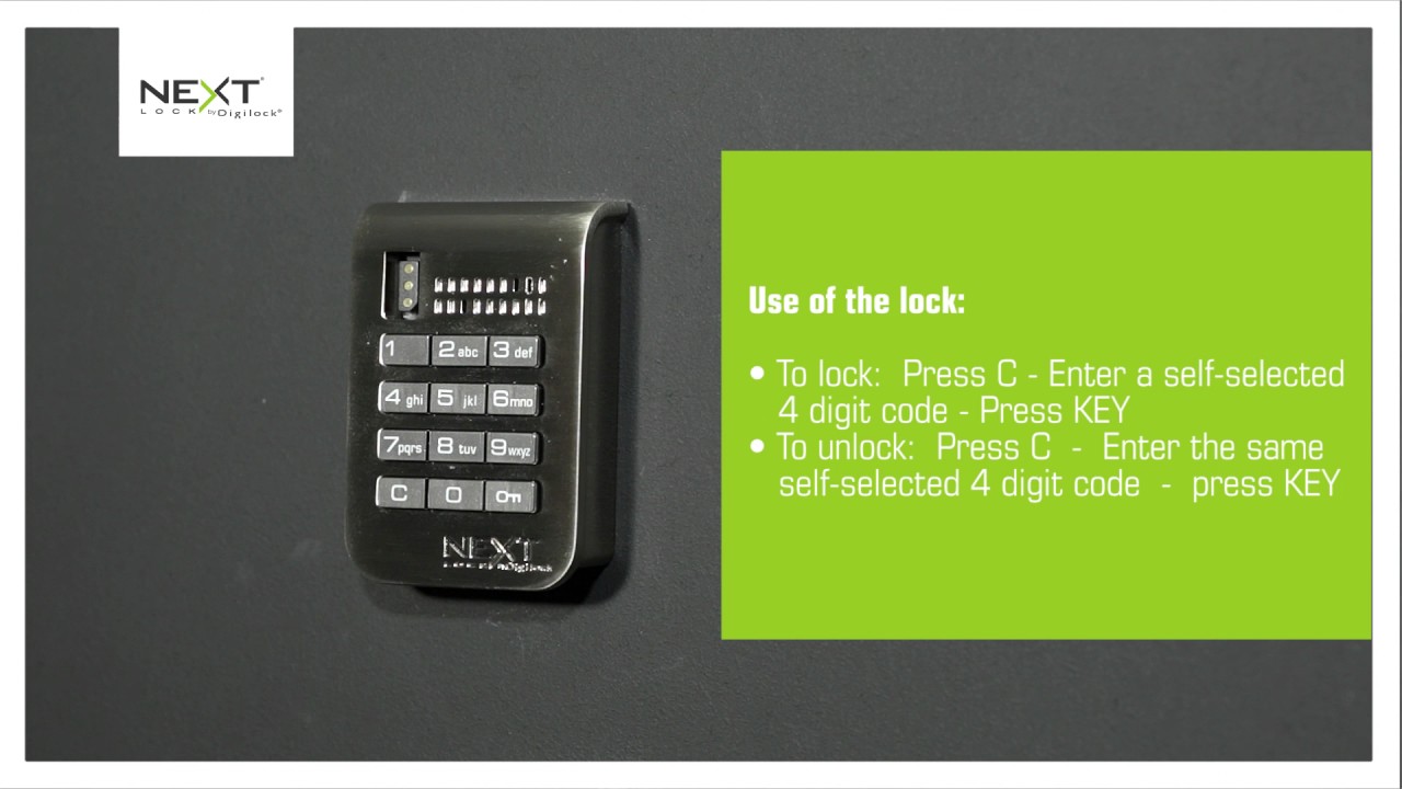 How to program a Digilock CUE lock - YouTube