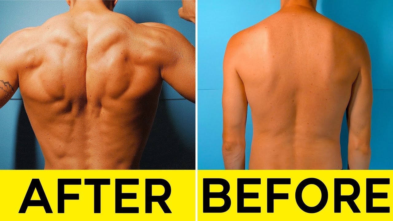 4 Best Exercises For Back | Home Workout With Dumbbells - YouTube