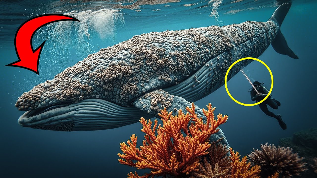 BALLENA CUBIERTA DE PERCEBES es salvada por un BUZO ¡y lo que encontró ...